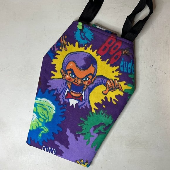 Vintage | Bags | Vintage 99s Handmade Goosebumps Coffin Shaped Purse ...